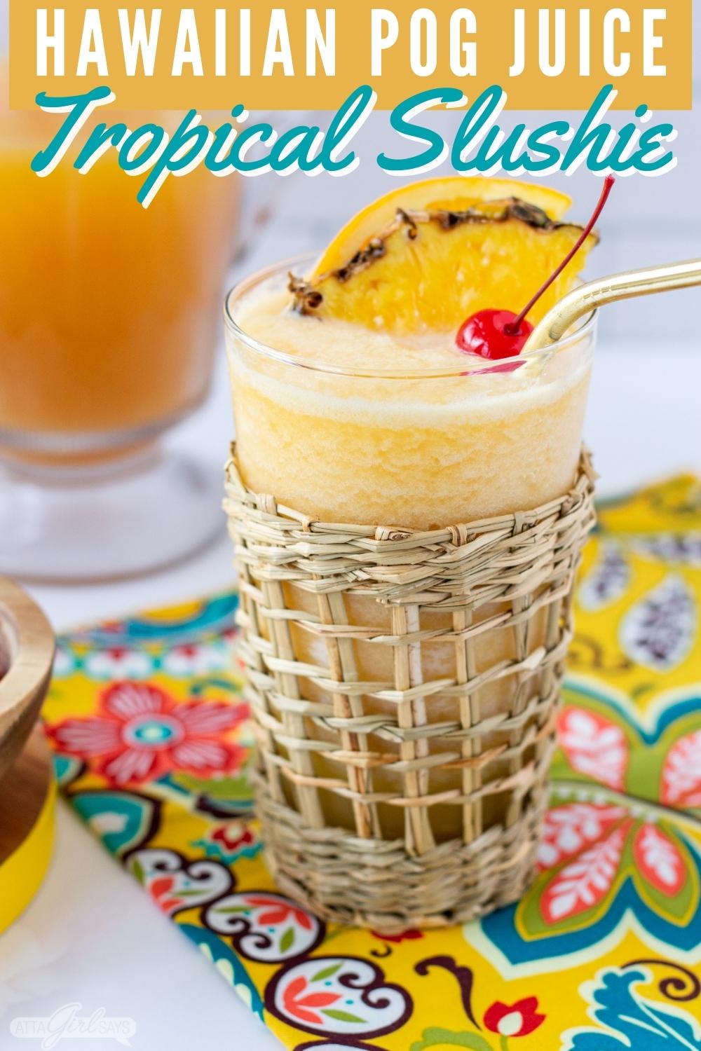 Summer Vodka Slushie with Hawaiian POG Juice (2 Ingredients)